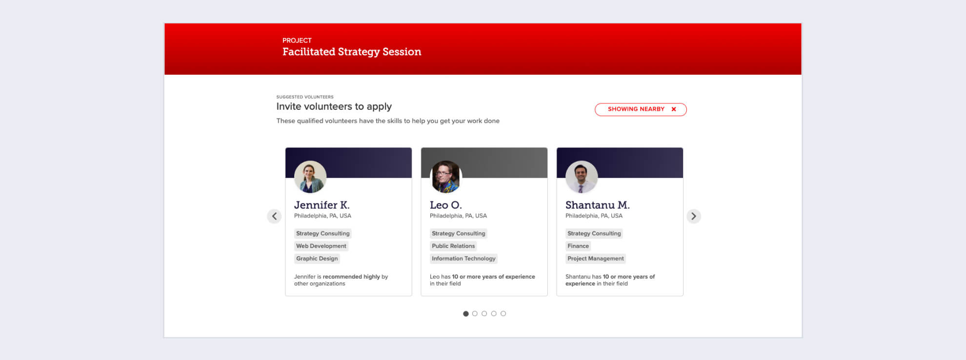 Find a volunteer from your local community